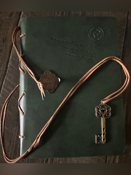 Artisan | Art | Artisan Green Leather Journal With Brown Cord And Brass ...